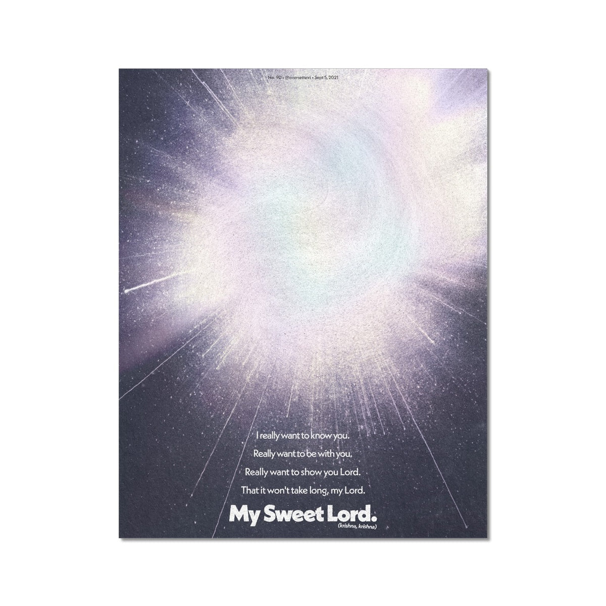 No. 090 My Sweet Lord Poster – The Oversettext Store