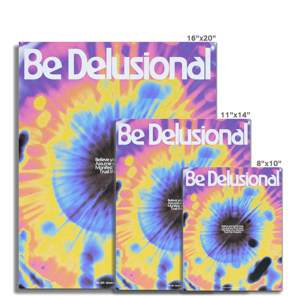No. 283 Be Delusional Poster – The Oversettext Store